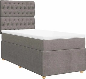 Box spring postel s matrací taupe 100 x 200 cm textil 3294278