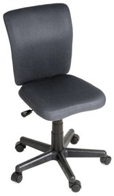 Dětská otočná kancelářská židle, bez područek, šedá