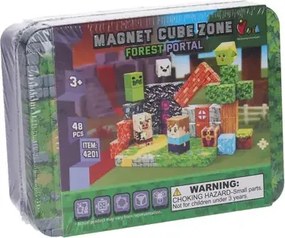WIKY Stavebnice Magnet Cube Zone - Forest Portal / 48 dílků / Plast /