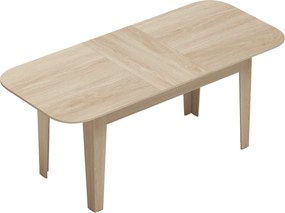 HOMCOM oválný rozkládací jídelní stůl, 140-180 cm, dub