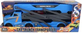 Auto tahač s vystřelovací dráhou / Herní set / 2 autíčka + doplňky / o