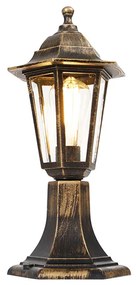 Venkovní lampa starožitné zlato 42 cm IP44 - New Haven