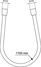 Ideal Standard Idealrain - Sprchová hadice Idealflex 175 cm | chrom
