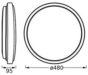 Ledvance - LED Stropní svítidlo ORBIS LONDON LED/36W/230V černá