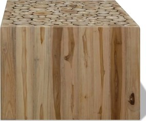 vidaXL Konferenční stolek, pravý teak, 50x50x35 cm [244555]