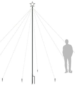vidaXL Vánoční světelný strom dovnitř i ven 576 LED barevný 3,6 m
