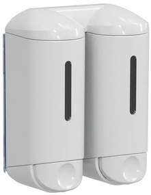 MARPLAST MARPLAST, SHOWER SMALL dvojitý dávkovač tekutého mýdla, 2x170ml, bílá, A94601
