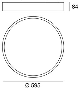 Linea Light 8242 Box_SR, bílé stropní svítidlo, 48W LED 3000K, prům. 50cm