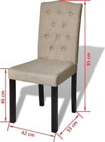 Jídelní židle 2 ks velbloudí textil 240557