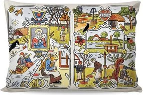 Povlak na polštářek JOSEF LADA Čtyři roční období 33 x 50 cm