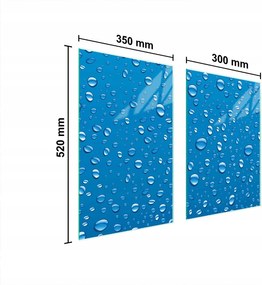Skleněná Ochranná Deska Do Kuchyně 65x52 Kapky