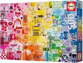 EDUCA Puzzle Barevná koláž / 500 dílků