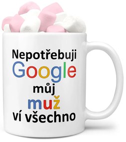 Hrnek Google - Muž (Náplň hrníčku: Marshmallow)