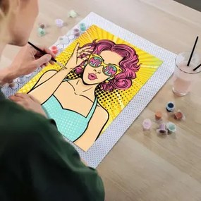 Ravensburger CreArt ART Collection Canvas Edition – Dáma v růžovém (Po
