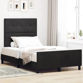 Postel s boxspringem s čelo Černá 120 x 200 cm samet 3344935