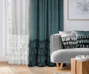 ZATEMŇOVACÍ ZÁVĚS NA PÁSCE CHARLOTTE1 140X270 CM TMAVĚ TYRKYSOVÝ