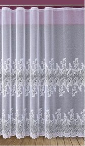Krásná metrážová záclona s náznakem vlny Pilana, bíla, 7 rozměrů výška: 100cm