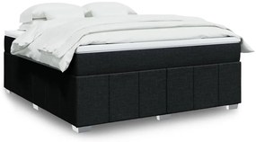 Box spring postel s matrací černá 180x200 cm textil 3285493