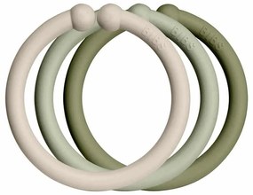 Bibs Loops kroužky 12 ks Vanilla-sage-olive