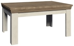 TEMPO Jídelní rozkládací stůl, sosna skandinávská / dub divoký, 160-203x90 cm, ROYAL ST