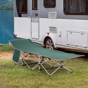 Skládací kempovací postel Outsunny s taškou 190 x 68 x 52 cm pro kempování do 150 kg, postel pro hosty, skládací postel pro vnitřní a venkovní použit…