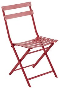 Skládací kovová židle Greensboro - červená