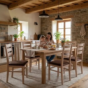 Stima Židle LORI II s čalouněným sedákem dub LUX černá 23