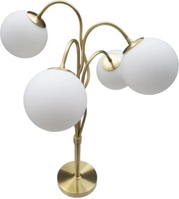 Stolní lampa Mauro Ferretti Elerom, 53x74 cm, zlatá/bílá