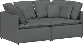 Modulární pohovka s polštáři textil tmavě šedá 3321238