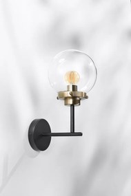 Černo-patinové nástěnné svítidlo Lens pro žárovku E14  - Candellux