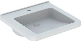 Geberit Selnova Comfort - Umyvadlo bezbariérové, 550x525 mm, bez přepadu, otvor pro baterii, bílá 500.786.00.7