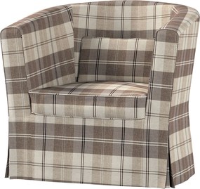 Potah na křeslo IKEA Ektorp Tullsta barva béžová látka pletený vzor, vzorované