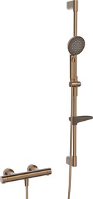 Hansa Prisma - Sprchový set s termostatem, 3 proudy, broušený bronz 4813043181