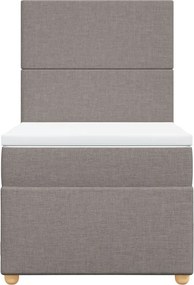 Box spring postel s matrací taupe 100 x 200 cm textil 3291188