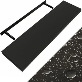Nástěnná police FIGO + konzole, 90cm, černá Casaria