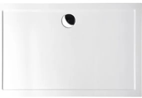 Polysan Klasik Karia Obdelníková sprchová vanička z litého mramoru 100 x 80 cm, bílá 45511