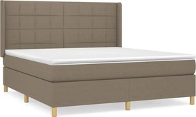 Box spring postel s matrací taupe 180x200 cm textil 3132013