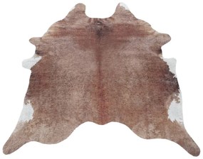 Ayyildiz, Kusový koberec Etosha 4112 brown (tvar kožešiny), 150x200 tvar kožešiny, hnědá, chodba / předsíň