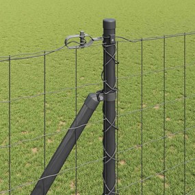Evropský plot se hroty 10 x 1,5 m Ocel potažená PVC Šedá 3350656