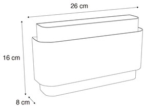 Průmyslová nástěnná lampa černá 2-světlo - Coen