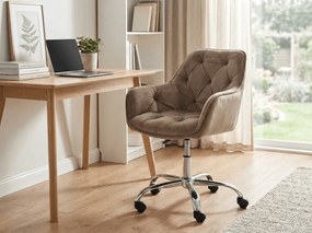 Kancelářské křeslo Q-190 VELVET, béžové