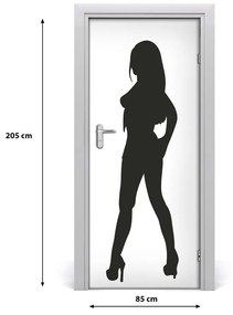 Fototapeta na dveře silueta ženy 85x205 cm