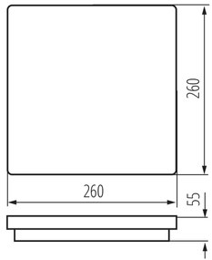 KANLUX BENO stropní LED svítidlo 260x55x260mm, 24W, bílá 33342