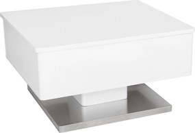 XXXLutz KONFERENČNÍ STOLEK, bílá, barvy nerez oceli, kov, kompozitní dřevo, 60/70/40,5 cm Carryhome - Konferenční stolky - 002809004801