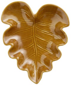 Ib Laursen Keramická miska Shaped Leaf, oranžová barva, keramika,