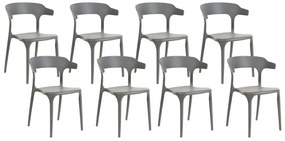 Set 8 ks jídelních židlí Gerry (šedá). 1079164