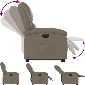 Elektrické zvedací polohovací křeslo cappuccino umělá kůže 3204246