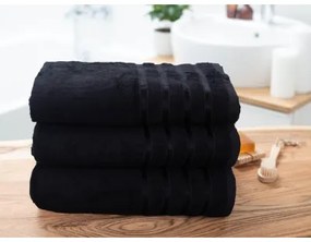 MKLuzkoviny.cz Bambusový ručník 50 × 100 cm - Noemi černý
