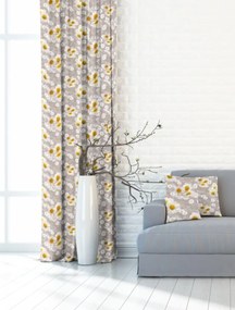Forbyt, Závěs dekorační nebo látka, OXY Chryzantéma, béžová, 150 cm 150 cm