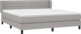 Box spring postel s matrací světle šedá 160 x 200 cm textil 3126333